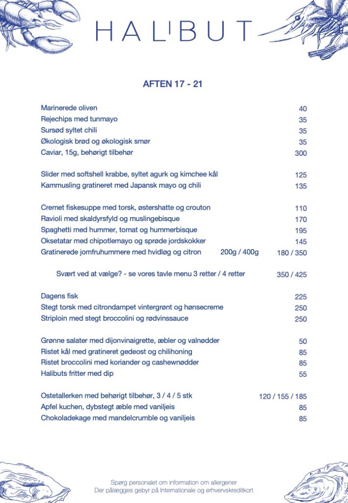 MENU - Halibut Bistro